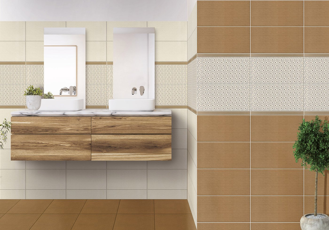 Faianta decor Fabric bej pattern