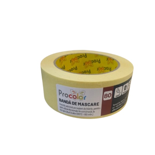 Banda Dublu Adeziva BANDA DE MASCARE 80C 25MMX50M PROCOLOR 5...
