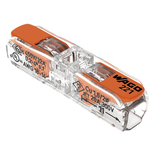 Conectori electrici si accesorii CLEMA 2 POLI IN LINIE WAGO ...
