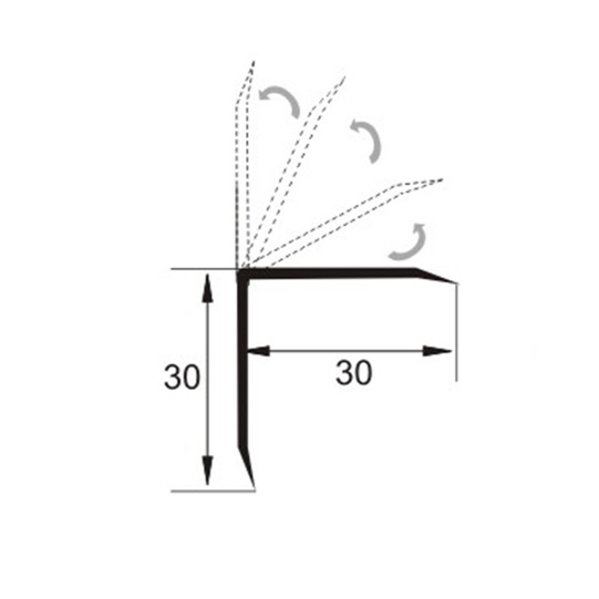 Plinta parchet CORNIER FLEXIBIL LCF 307153 ARTAR ALB 30x30 M...