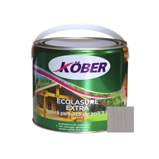 Lac pentru lemn ECOLASURE LAC PE BAZA DE APA 3 IN 1 GRI NORD...