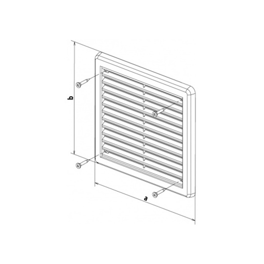 Grila Ventilatie GRILA AERISIRE CU PLASA 200x300 ALB HACO 85...