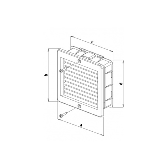 Grila Ventilatie GRILA AERISIRE CU PLASA VM 200x200 B ALB HA...