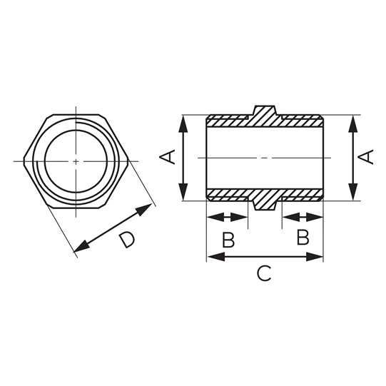 Teava alama - Fitinguri alama NIPLU ALAMA CROMAT 3/4 FERRO 5...