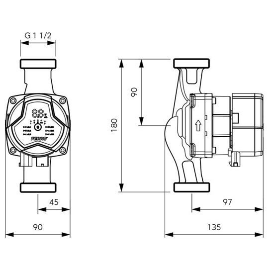 Pompa recirculare FERRO POMPA CIRCULATIE ELECTRONICA 25-4 18...