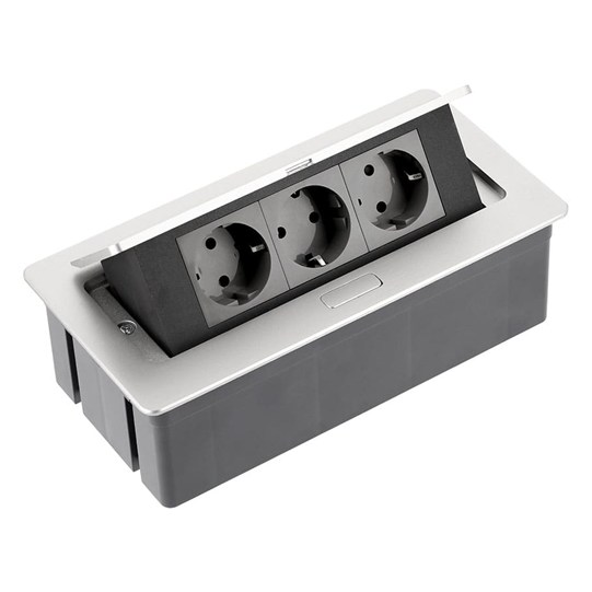 Priza PRIZA INCORPORABILA 3X SCHUKO ALUMINIUM PLASTIC GTV 59...