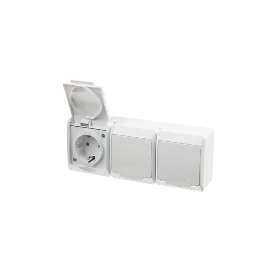 Priza PRIZA TRIPLA CP IP44 HERMES ELEKTRO-PLAST 590113048410...