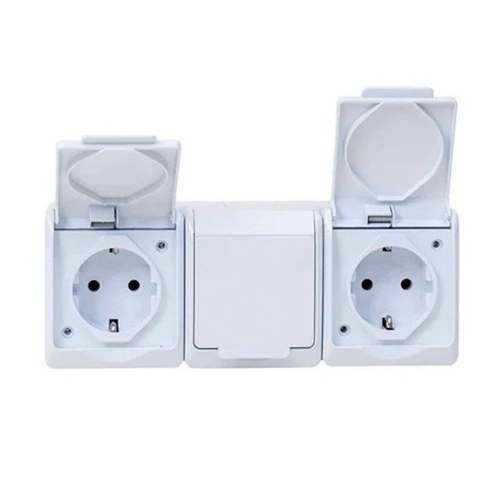 Priza PRIZA TRIPLA CP IP44 HERMES ELEKTRO-PLAST 590113048410...