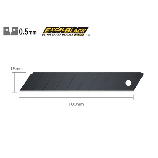 Cutter SET LAME 18MM MODEL LBB-10B NEGRE 10BUC OLFA 69840001...