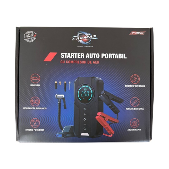 Accesorii moto - auto STARTER AUTO PORTABIL CU COMPRESOR 600...