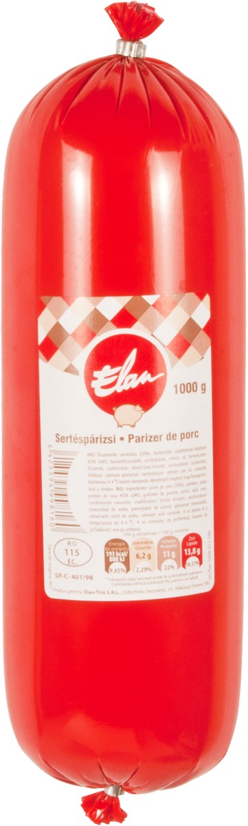 Parizer ELAN PARIZER DE PORC 1000G # 10 buc 100999 ELAN depo...