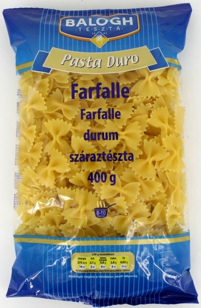 Paste PASTE FARFALLE DIN FAINA DE GRAU DUR BALOGH 400G # 20 ...