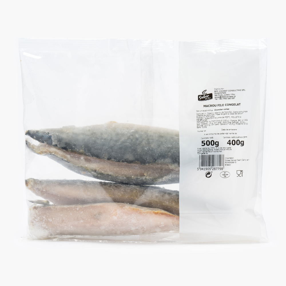 Peste congelat FILE MACROU GLAZURA 20% SABOR DEL MAR 500G 14...