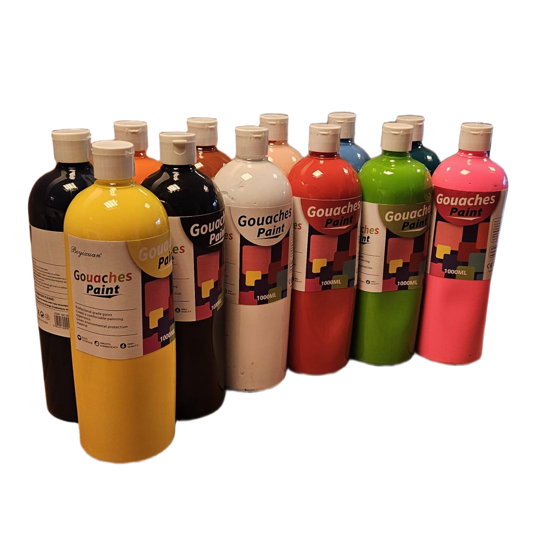 Set guase 12 culori 1L - preturi avantajoase - DNS Birotica
