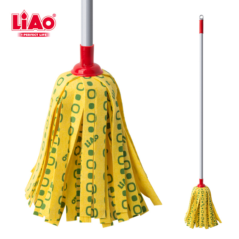 Set mop microfibra 110g si coada metalica 120 cm Liao Kleane...