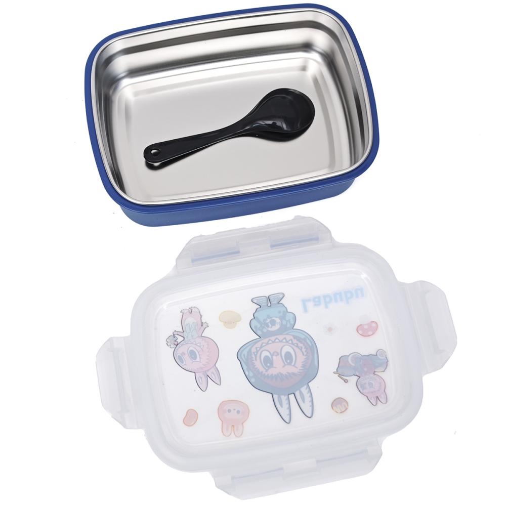 Caserola copii, 1 compartiment, inox, cu capac transparent,