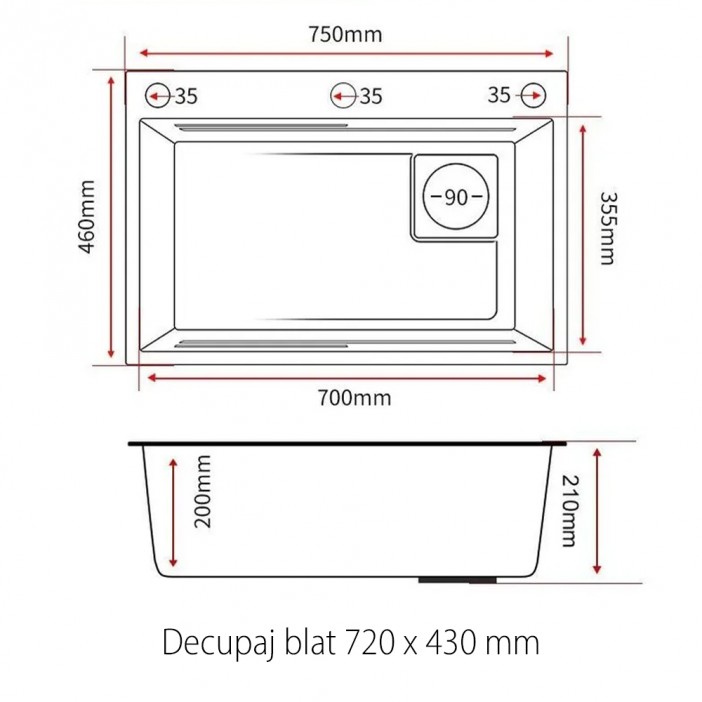 Set chiuveta multifunctionala KOPH din otel inoxidabil, baterie dubla ...