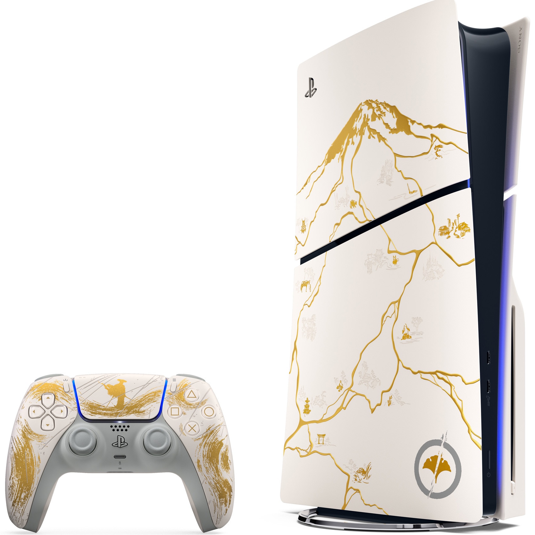 SONY Playstation 5 Disc, 1TB SSD + Joc Ghost of Yotei, Gold