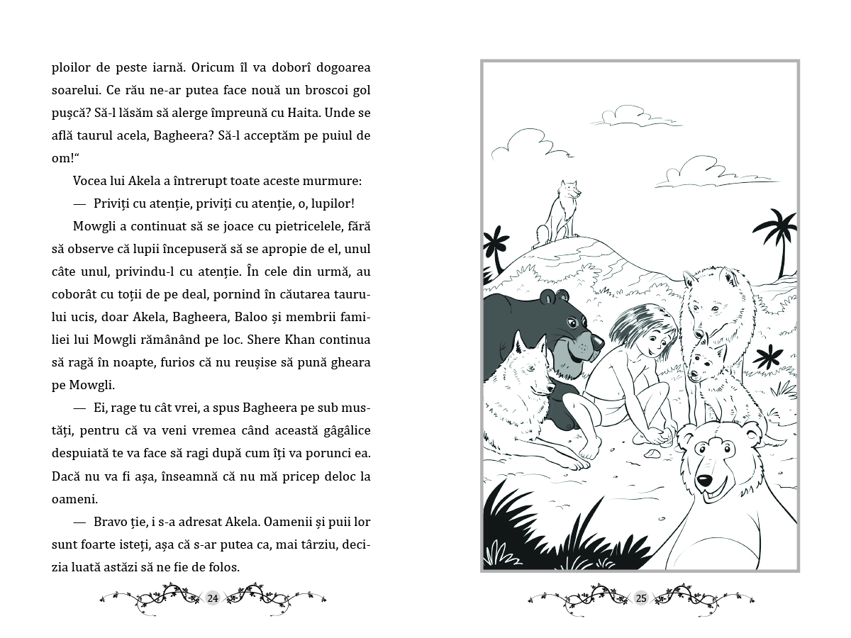 Cartea Junglei - cu folio si canturi ilustrate - -Editura D...