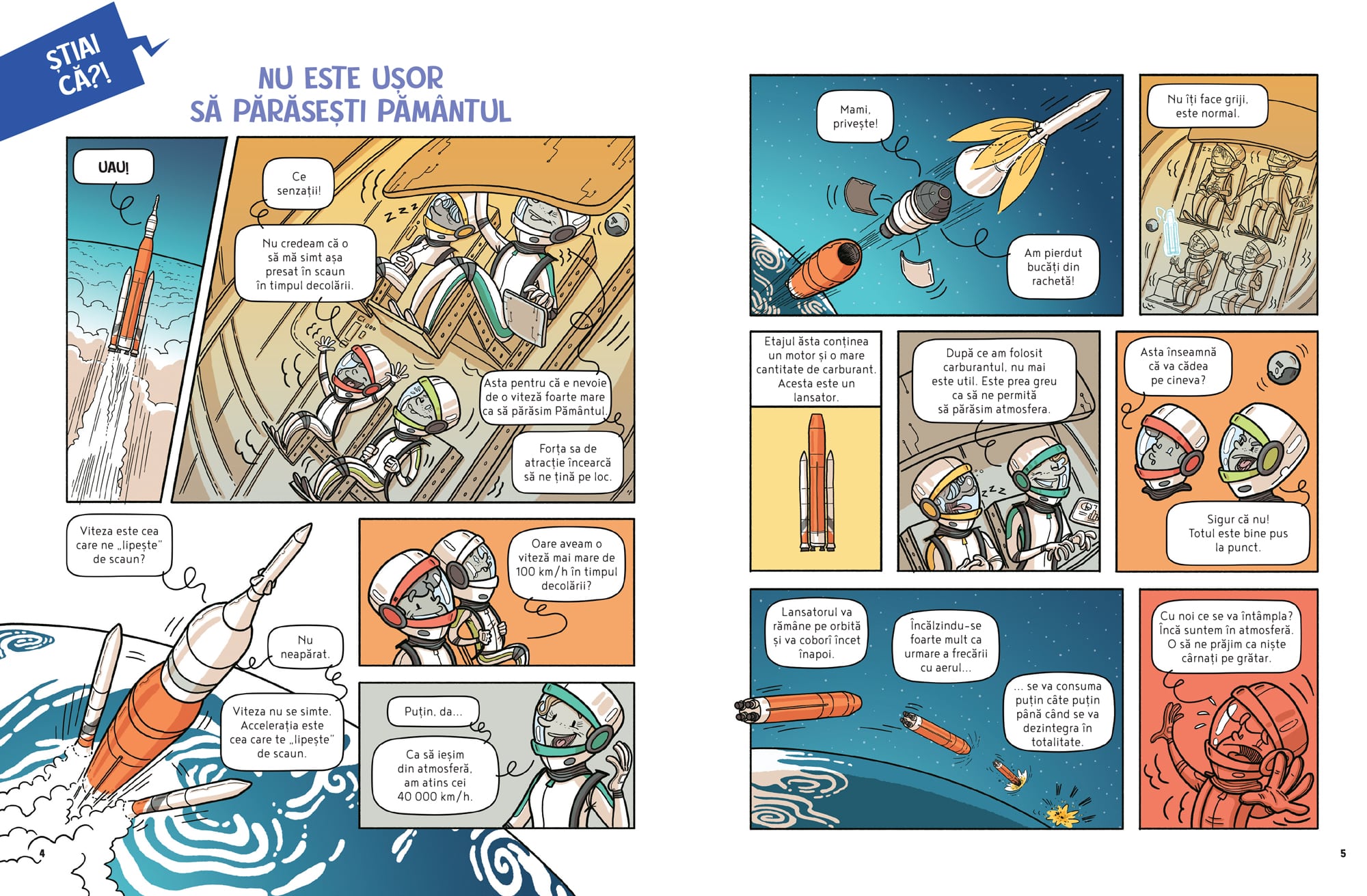 Spatiul- Stiai ca? - Banda desenata - -Editura DPH