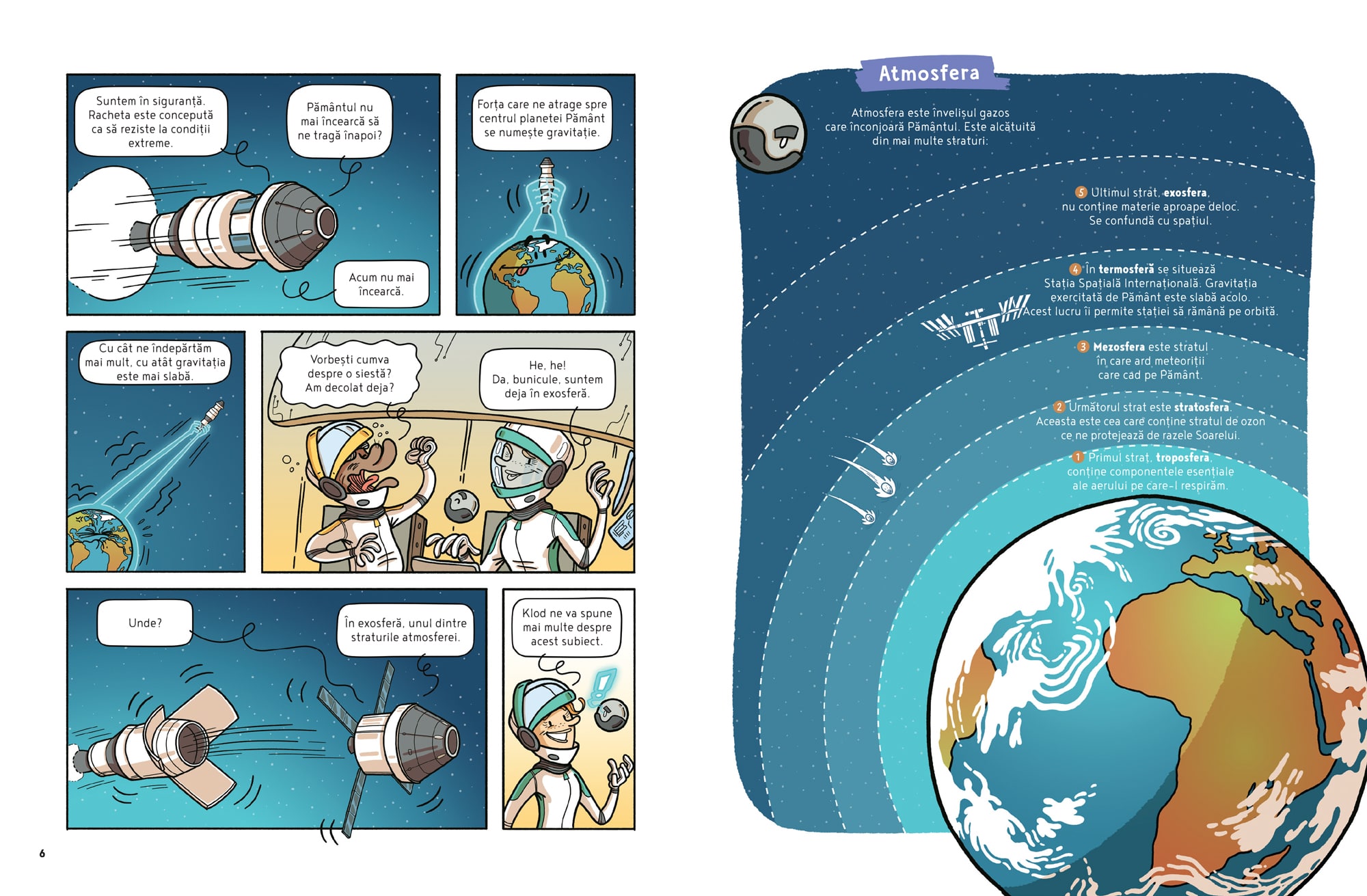 Spatiul- Stiai ca? - Banda desenata - -Editura DPH