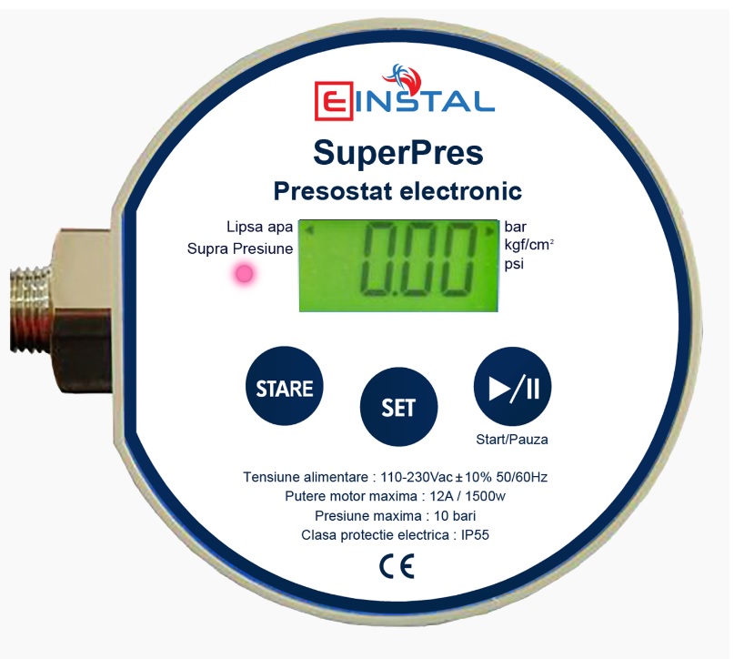 Presostat electronic SuperPres Einstal Einstal.ro