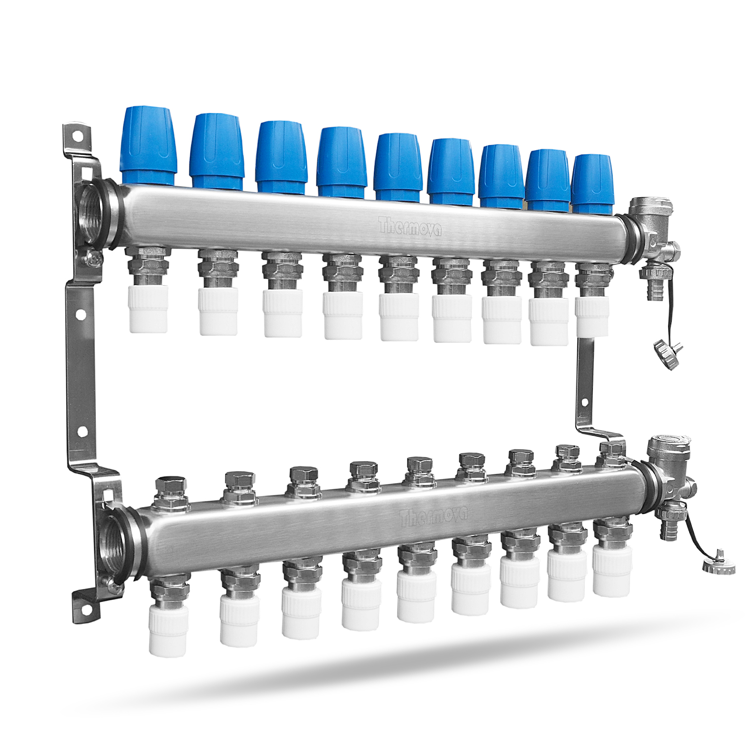 Set distribuitor 9 circuite ppr pentru calorifere complet echipat ...