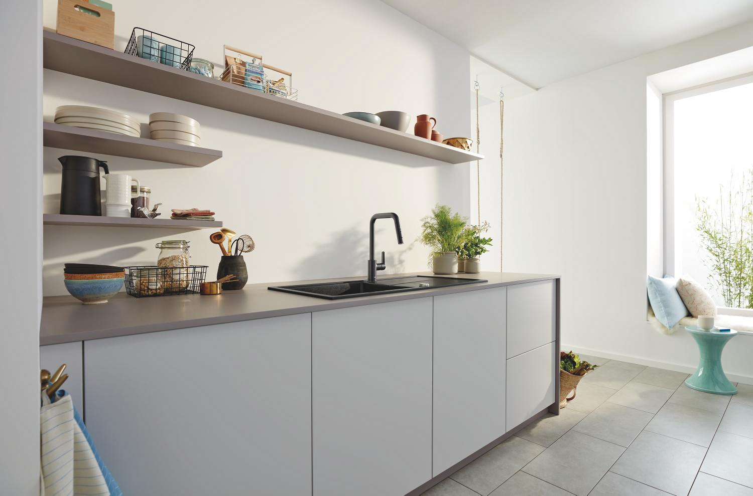 Baterie bucatarie Grohe Start, inalta, tip U, dus extract…