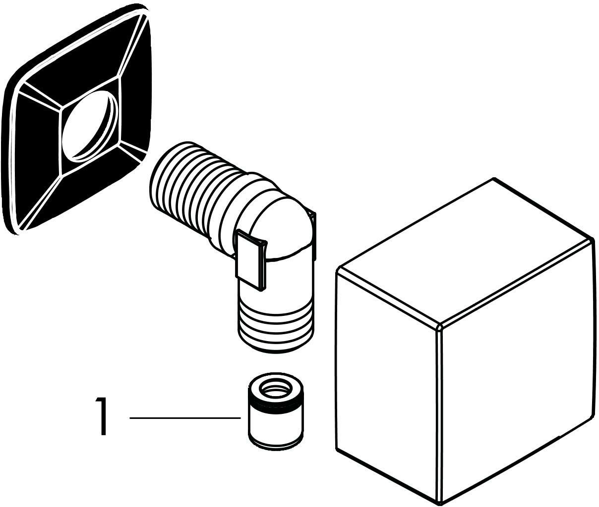 Cot iesire dus Hansgrohe Fixfit Square 26455000, 1/2''x 1/2'… Cot iesire dus Hansgrohe Fixfit Square 26455000, 1/2''x 1/2'…