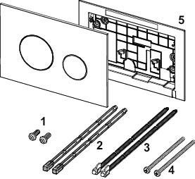 Placa de actionare WC Tece Loop 9240924, dubla, orizontala,