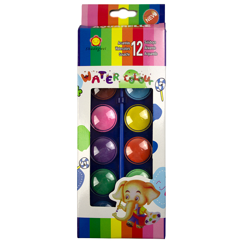 Articole pentru desen si pictura Acuarele 12 culori/set cu p...