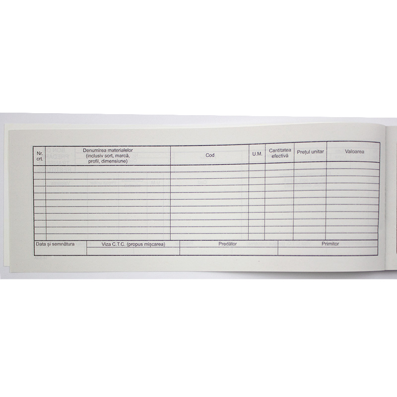 Tipizate Bon predare transfer 1/2 A4 ata-verso EG6L08 no nam...