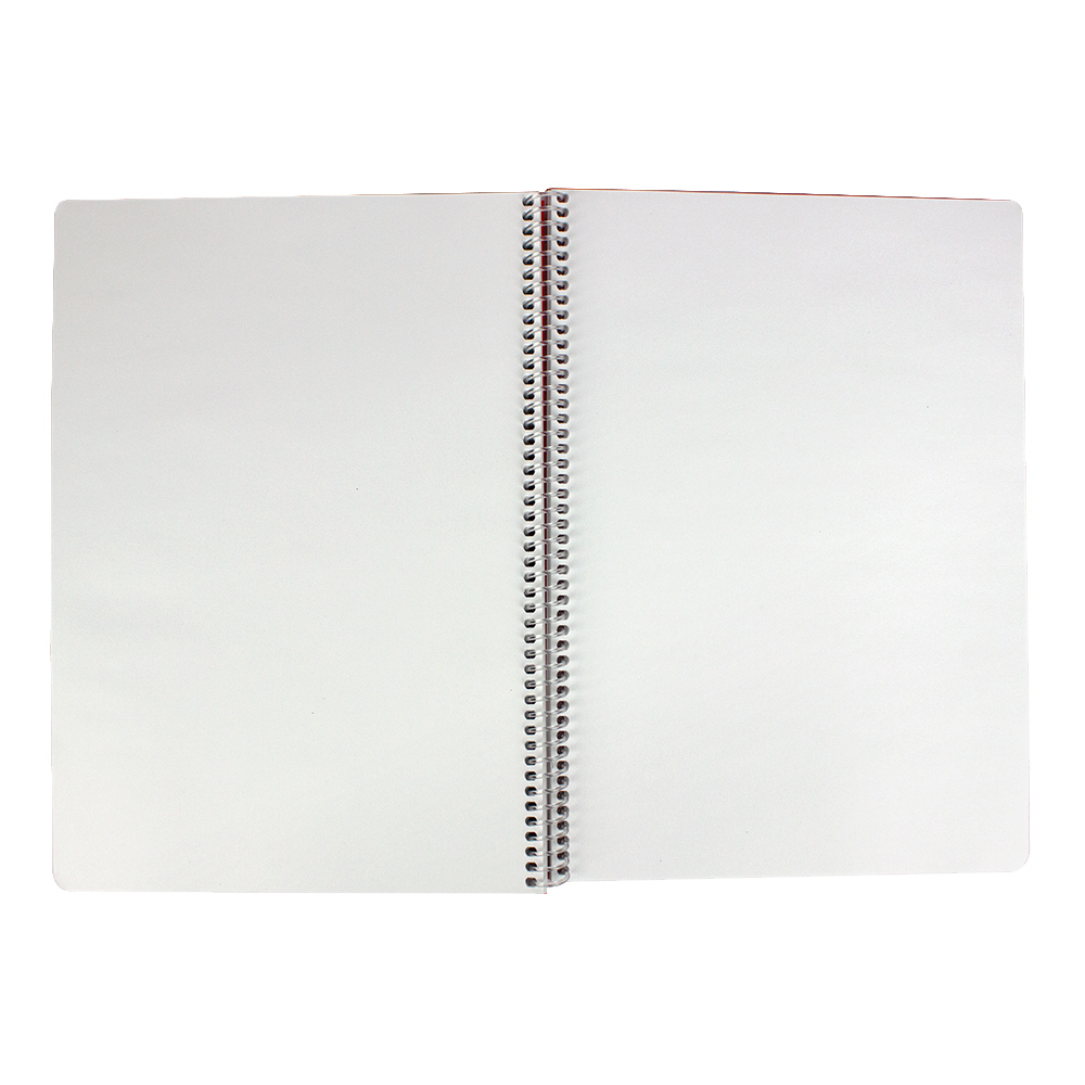 Caiet A4 cu spira si coperti din plastic, 120 file-velin