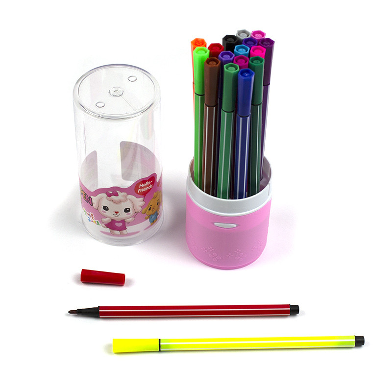 Carioci Carioci pe baza de apa, 18 culori/cutie plastic EG10...