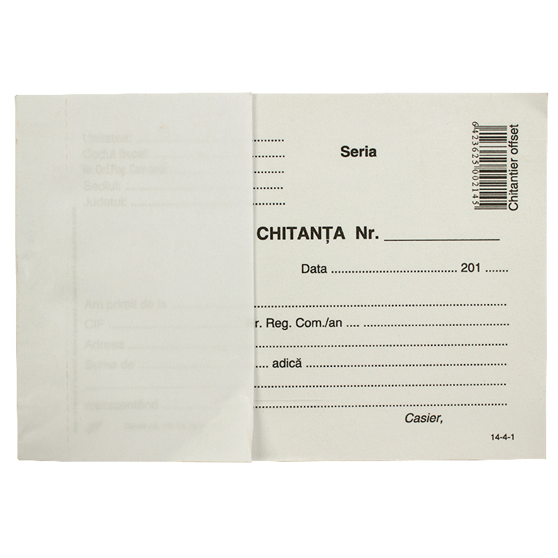 Tipizate Chitantier A6 EG6L18 no name Evidentgroup.ro