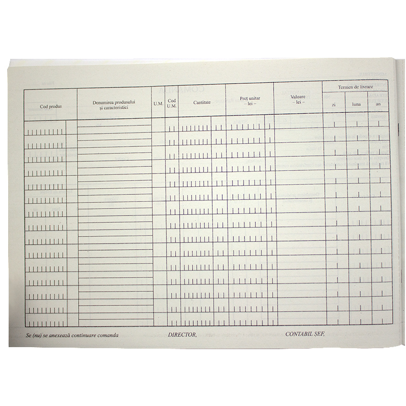 Tipizate Comanda A4 fata-verso EG6L24 No Name Evidentgroup.r...