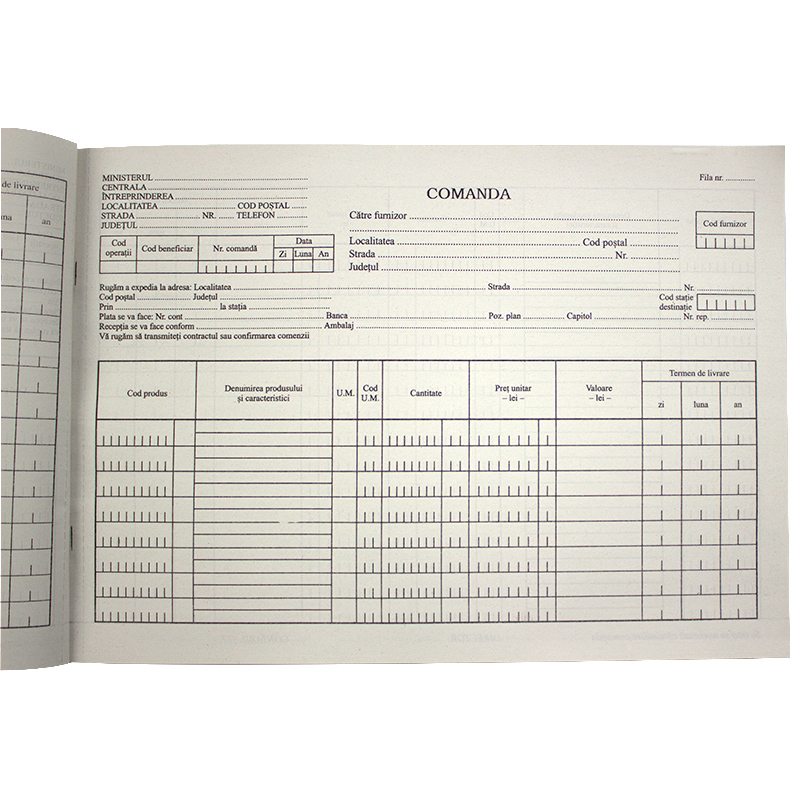 Tipizate Comanda A4 fata-verso EG6L24 no name Evidentgroup.r...