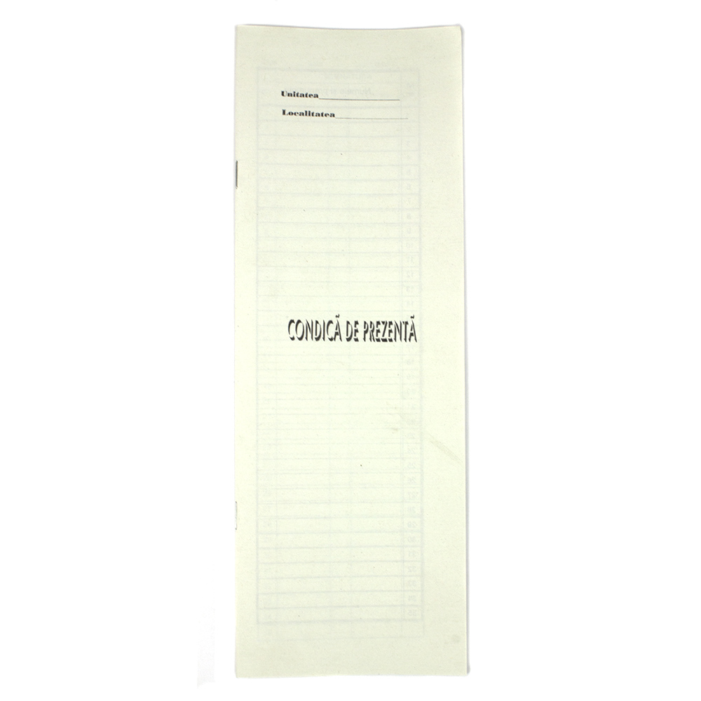 Tipizate Condica de prezenta 1/2 A4, 16 file(3 luni) EG6L26 ...