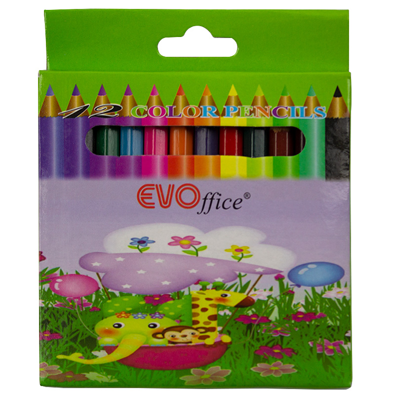Creioane colorate Creioane mici 12 culori/set Evoffice EV10A...