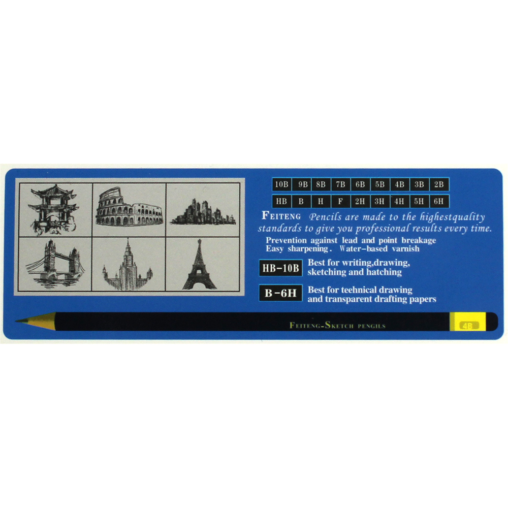 Creioane grafit pentru desen tehnic Creion grafit HB, fara r...