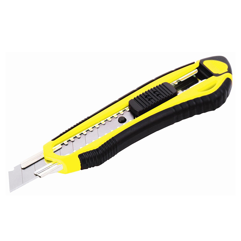 Cuttere Cutter mare (18 mm) cu sina metalica, rubber grip, s...