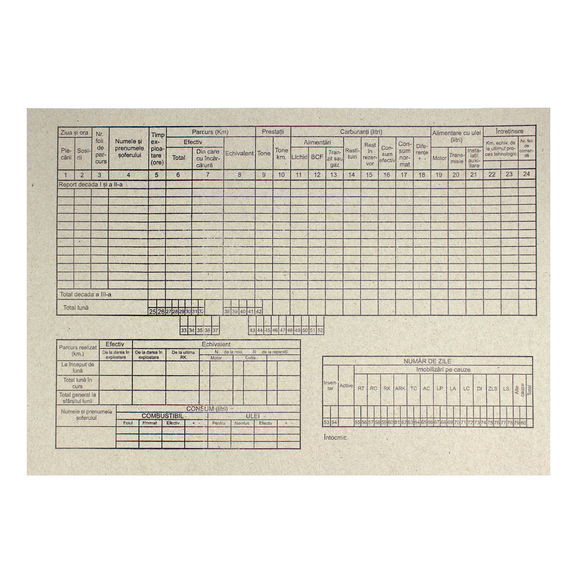 Tipizate Fisa activitati zilnice (F.A.Z.) EG6L50 Evidentgrou...