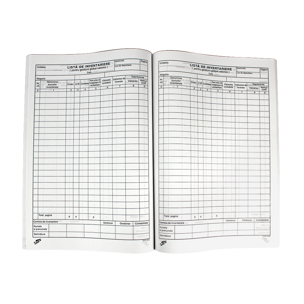 Tipizate Lista inventariere vertical A4, 100 file EG6L49V no...