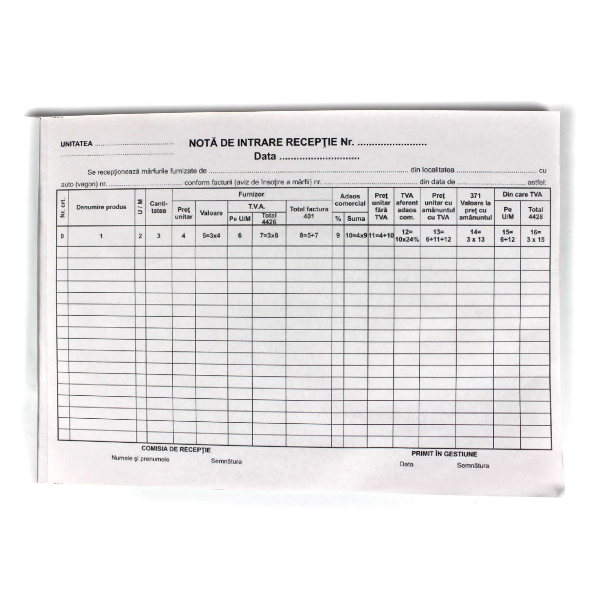 Tipizate NIR cu TVA A4 autocopiativ 3 ex EG6L11 Evidentgroup...