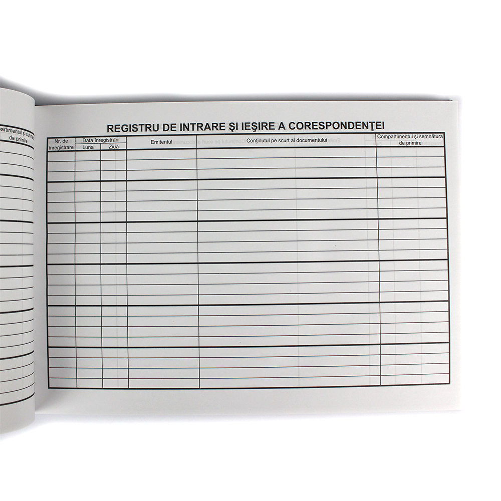 Tipizate Registru intrare-iesire, 200 file, coperti mucava,