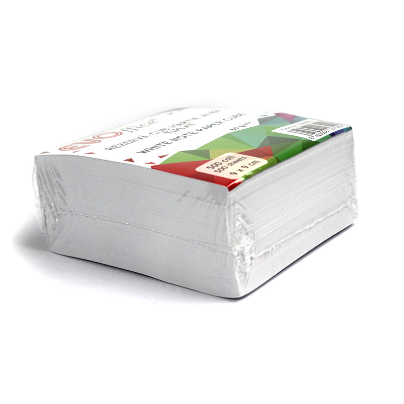 Rezerve cub hartie Rezerva cub 9*9 cm tiplat, hartie alba 60...