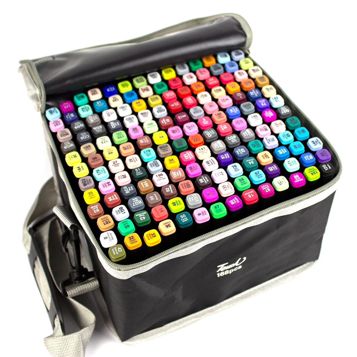 Carioci Set 168 de carioci profesionale cu 2 capete, in supo...