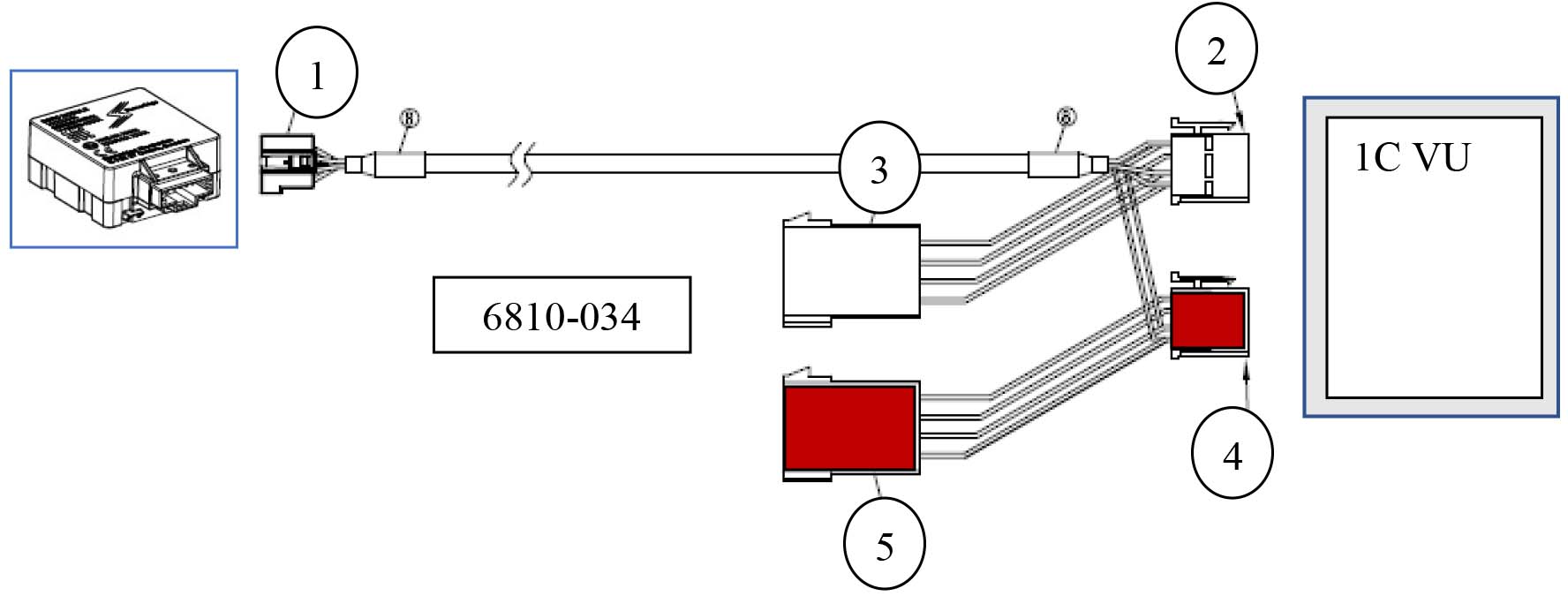 Stoneridge Cablu modul antenă DSRC 5m