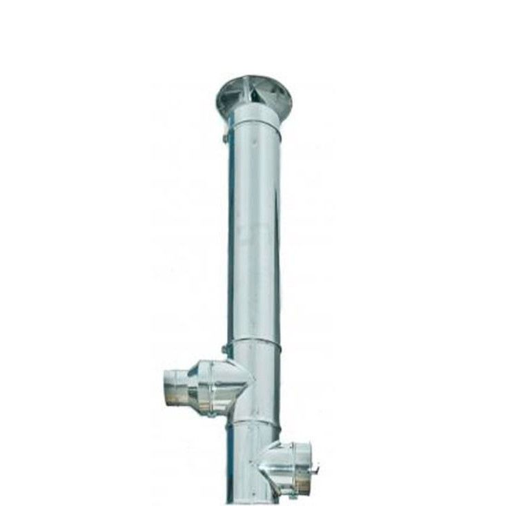 Cos de fum inox, Fornello dublu perete inox-inox, izolatie d...