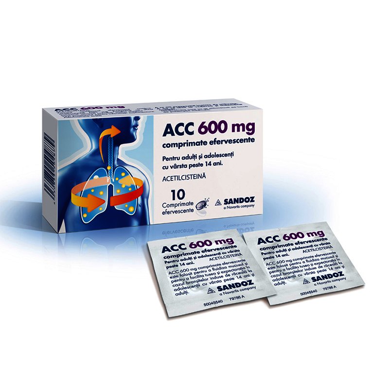 Acc 600 mg x 10 Comprimate efervescente SANDOZ